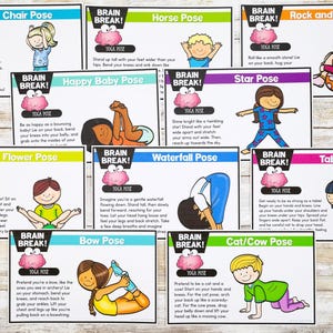 Mindfulness Activities for Kids | Kids Yoga Pose Cards | Brain Breaks ...