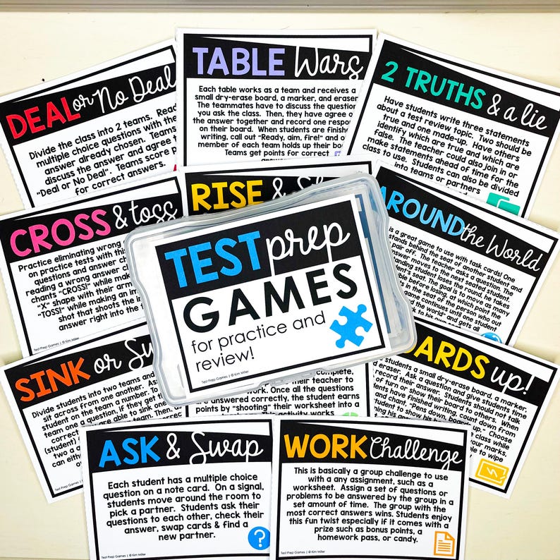 Test Taking Strategies & Motivational Games | Classroom Test Prep ...