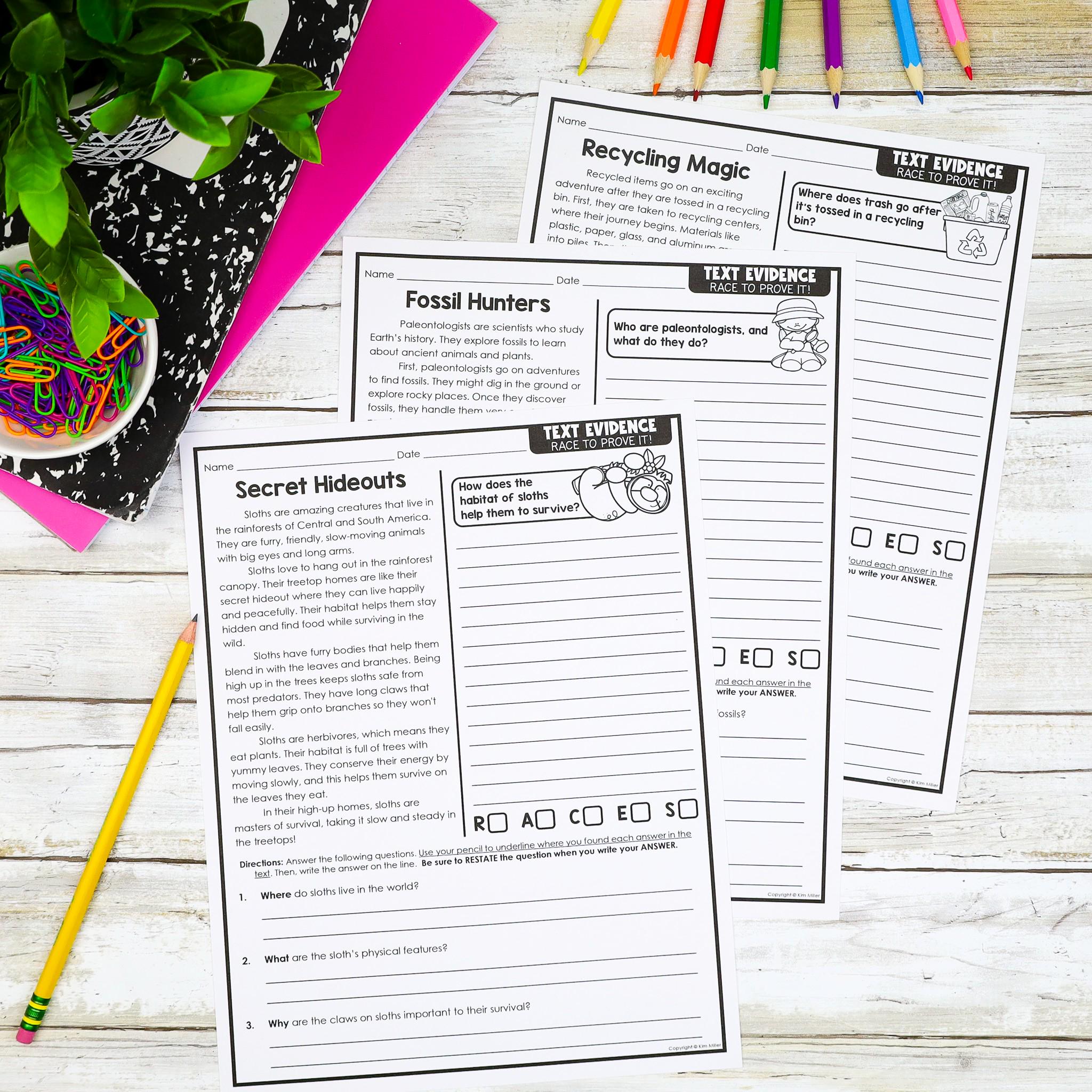 RACES Writing Strategy Posters & Anchor Chart | Text Evidence ...