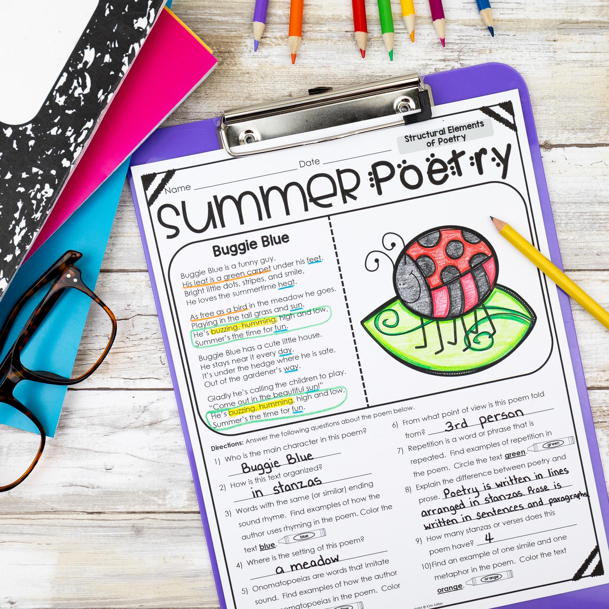 End of the Year Activities Reading Math Worksheets 4th 5th Grade Last ...