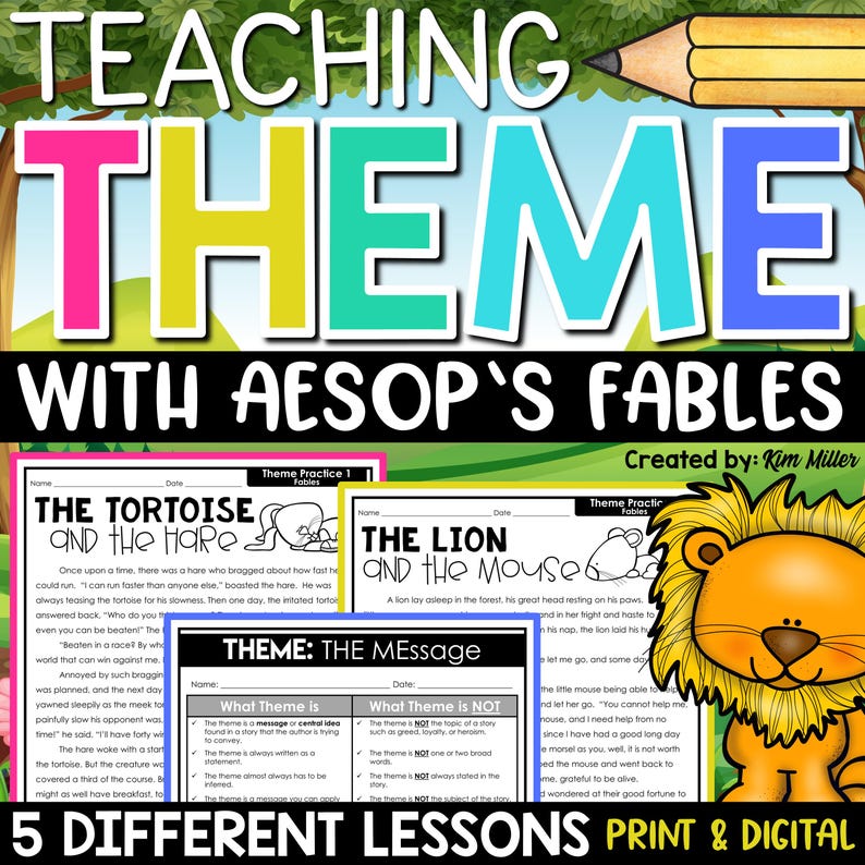 Aesop's Fables Curriculum, Teaching Theme With Aesop's Fables ...