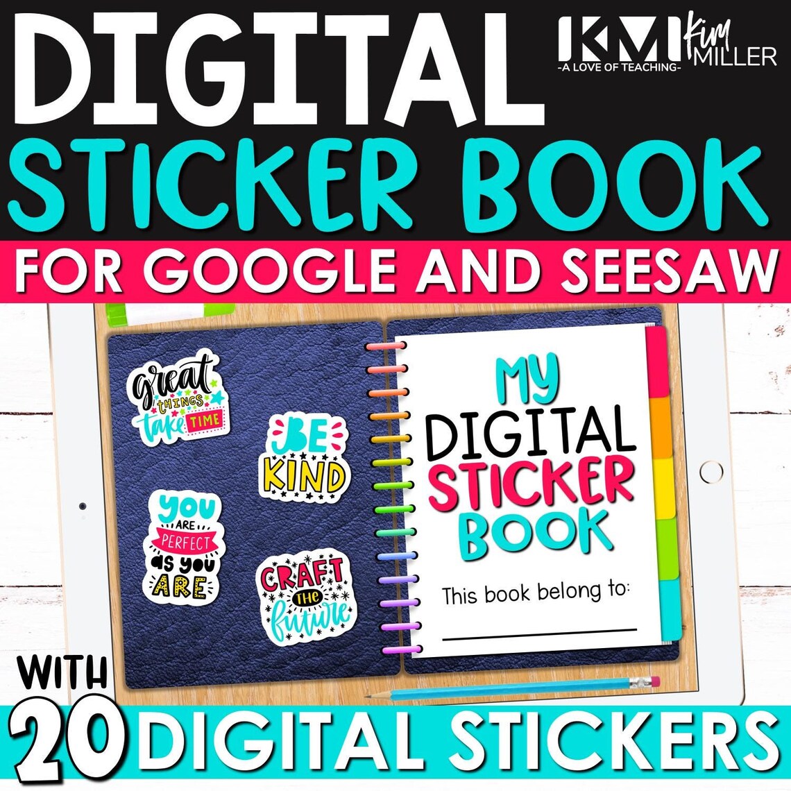 Digital Sticker Book for Kids, Motivational Digital Stickers, Digital ...