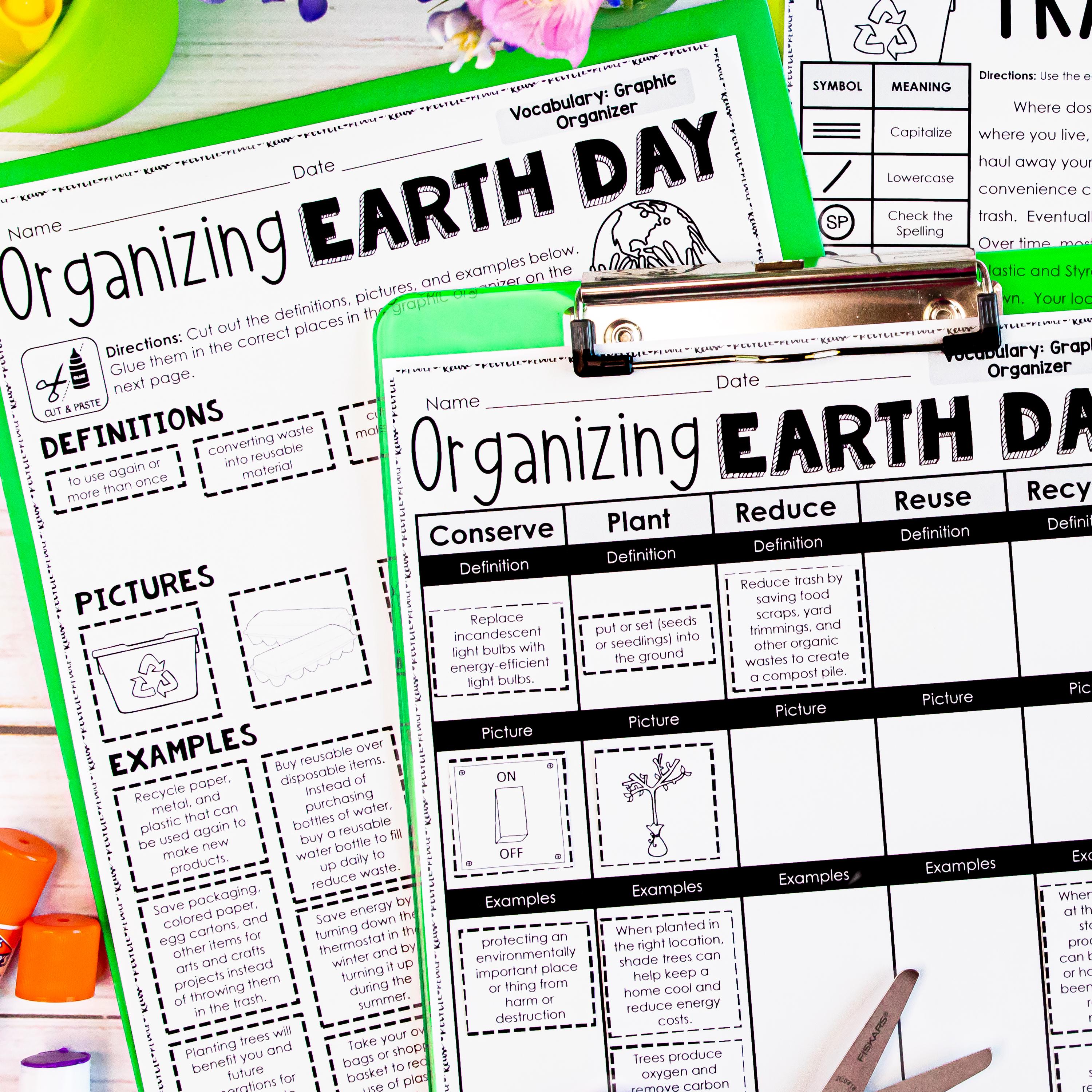 Earth Day Activities Math Reading Writing Worksheets Printables, No ...