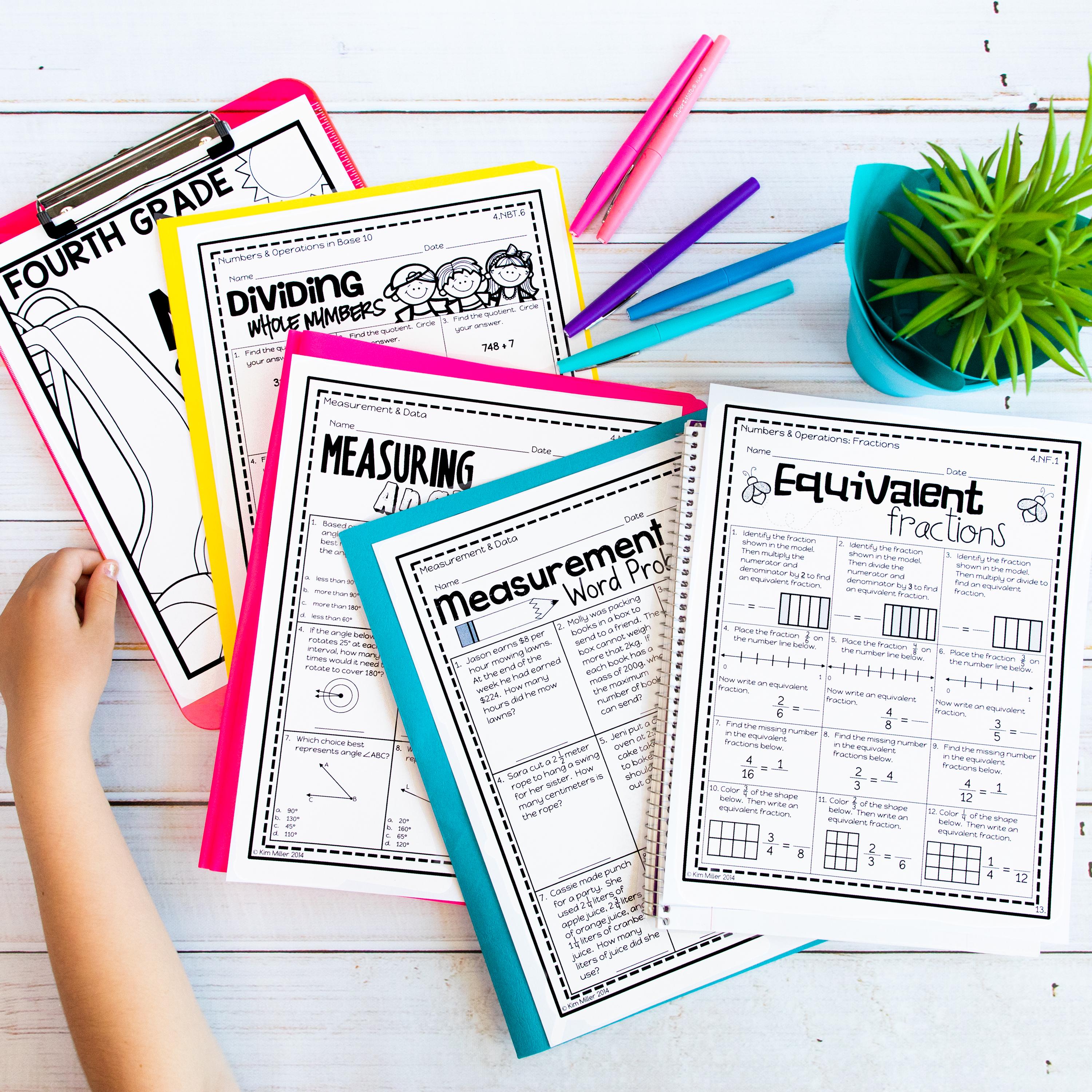 4th Grade Math Review Summer Math Worksheet 4th Grade Math Printable 6037