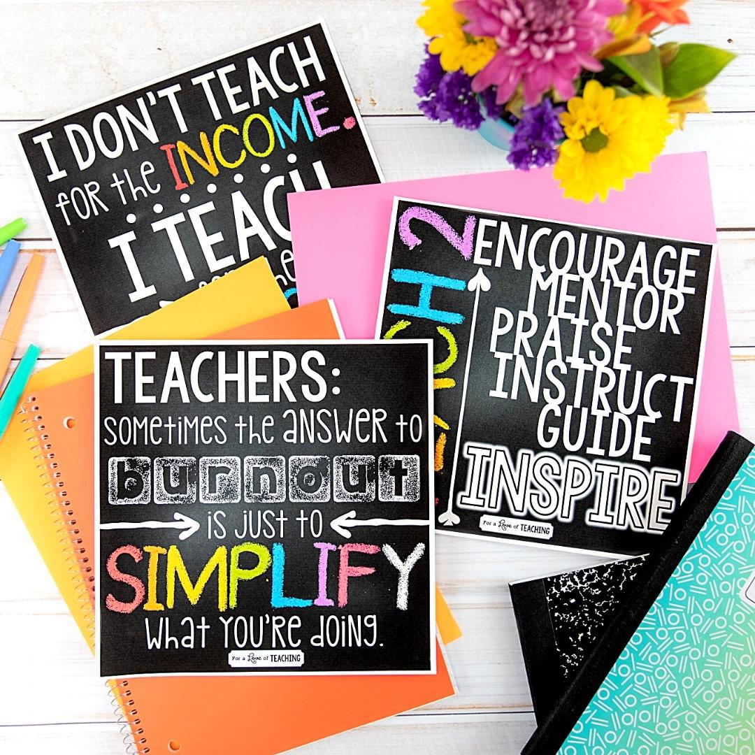 Motivational Posters for Teacher's Lounge, Instant Download ...