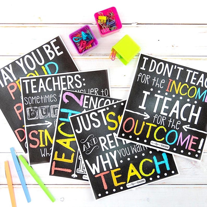 Motivational Posters for Teacher's Lounge, Instant Download ...