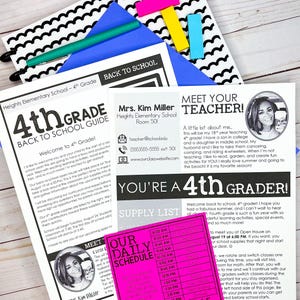 Welcome Back to School Letters and Forms Meet the Teacher Template ...
