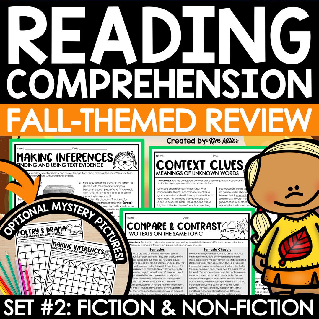 Fall Autumn Reading Comprehension Passages Worksheets Printables 4th ...