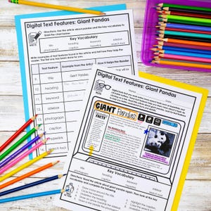 Nonfiction Text Features Worksheets, Informational Text, Reading ...
