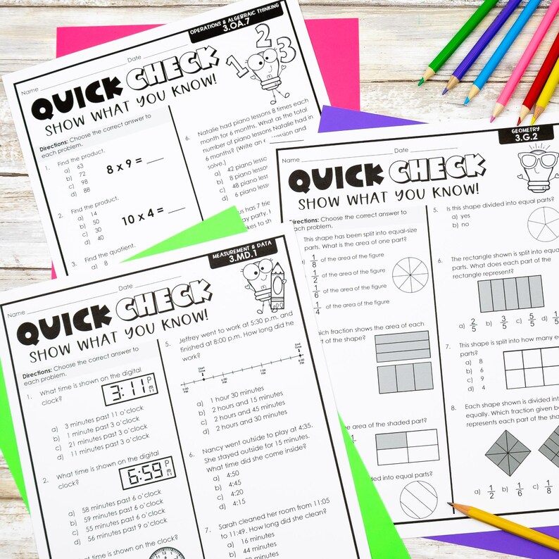 3rd Grade Math Worksheet, 3rd Grade Math Printable, Third Grade Math ...
