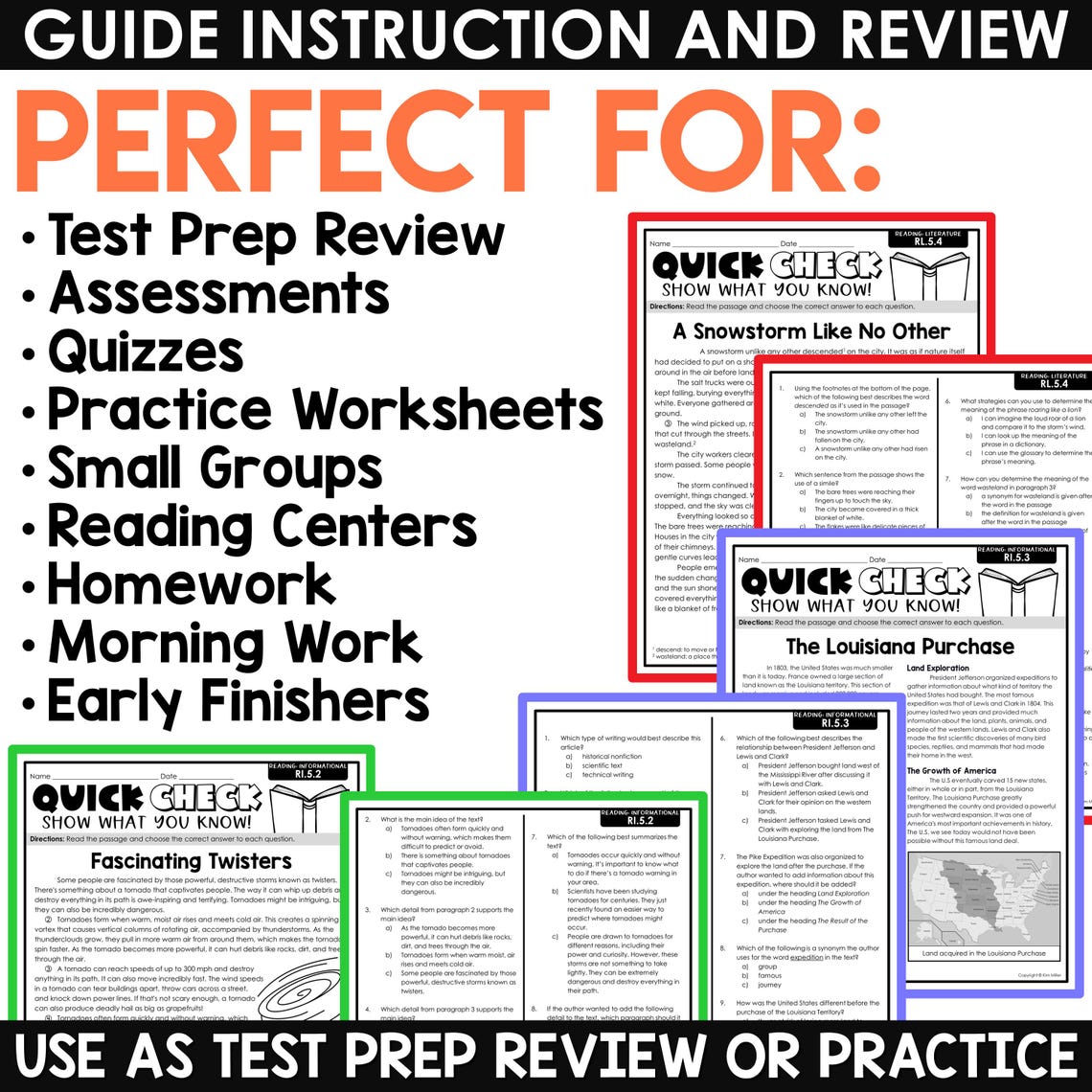 5th Grade Reading Comprehension Passages & Questions, 5th Grade Reading ...