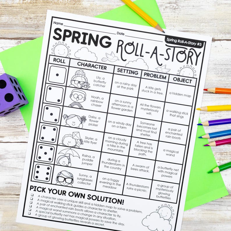 Spring Writing Prompts for Kids Creative Writing Prompts Worksheets ...
