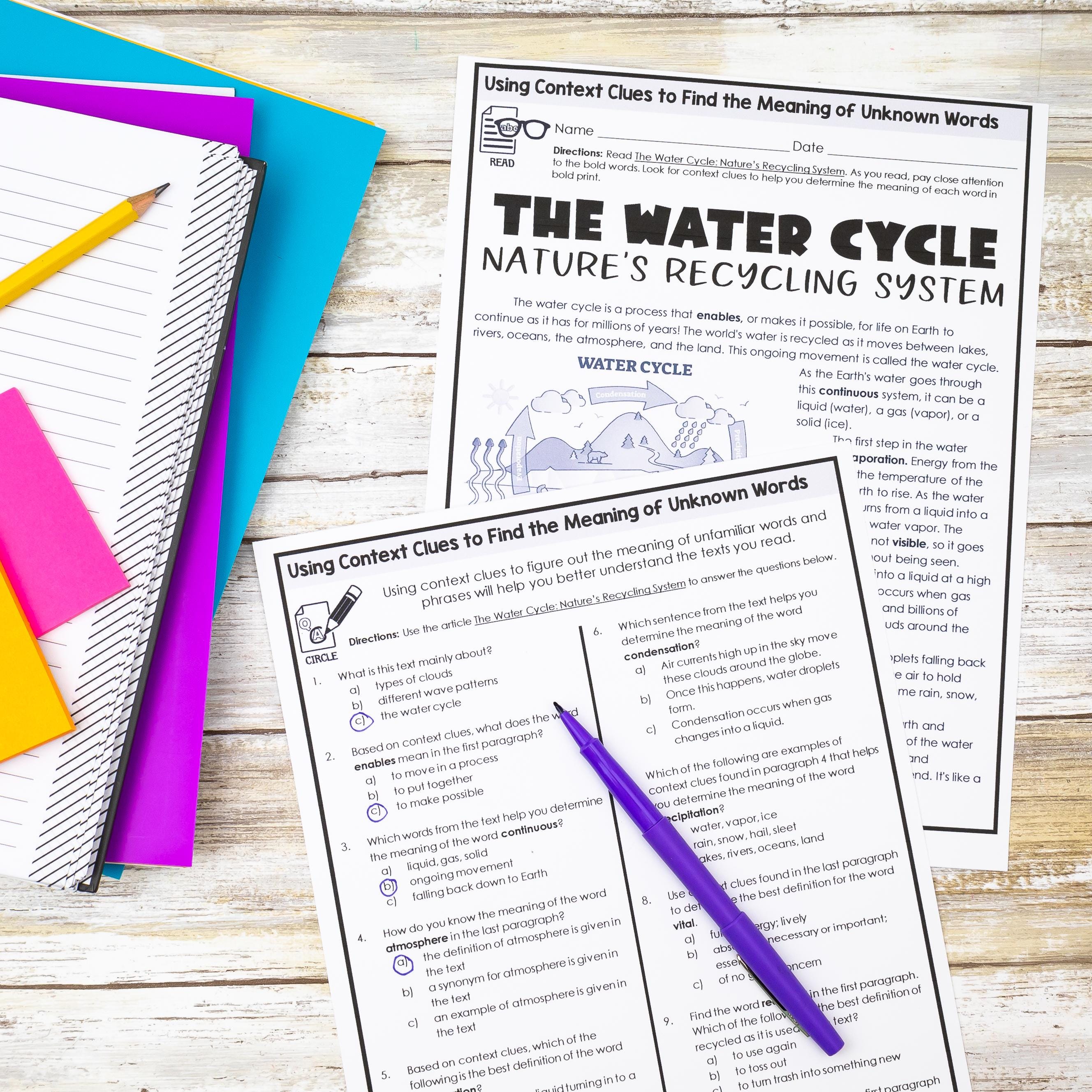 Context Clues Anchor Chart, Vocabulary Worksheets, Reading ...