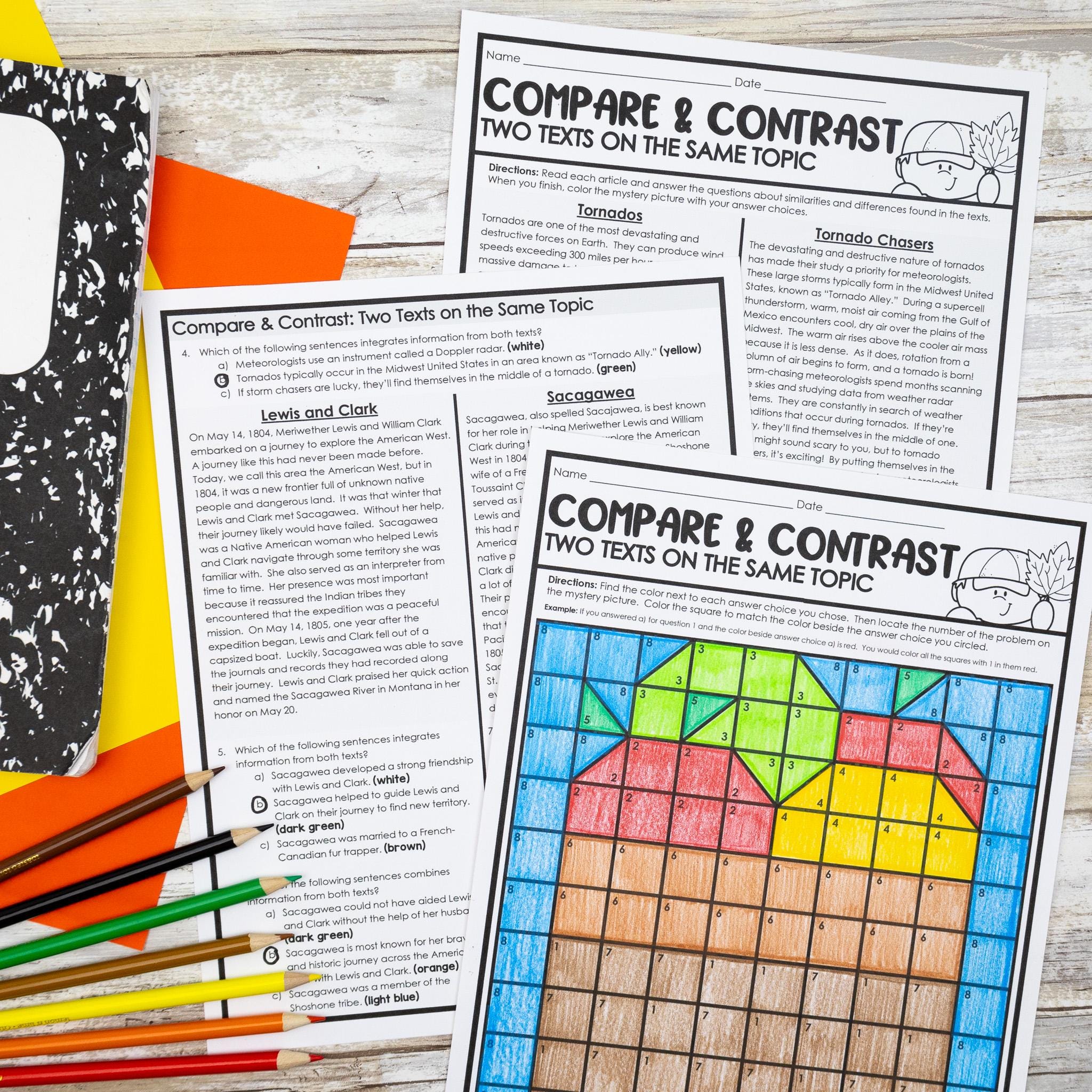 Fall Autumn Reading Comprehension Passages Worksheets Printables 4th ...