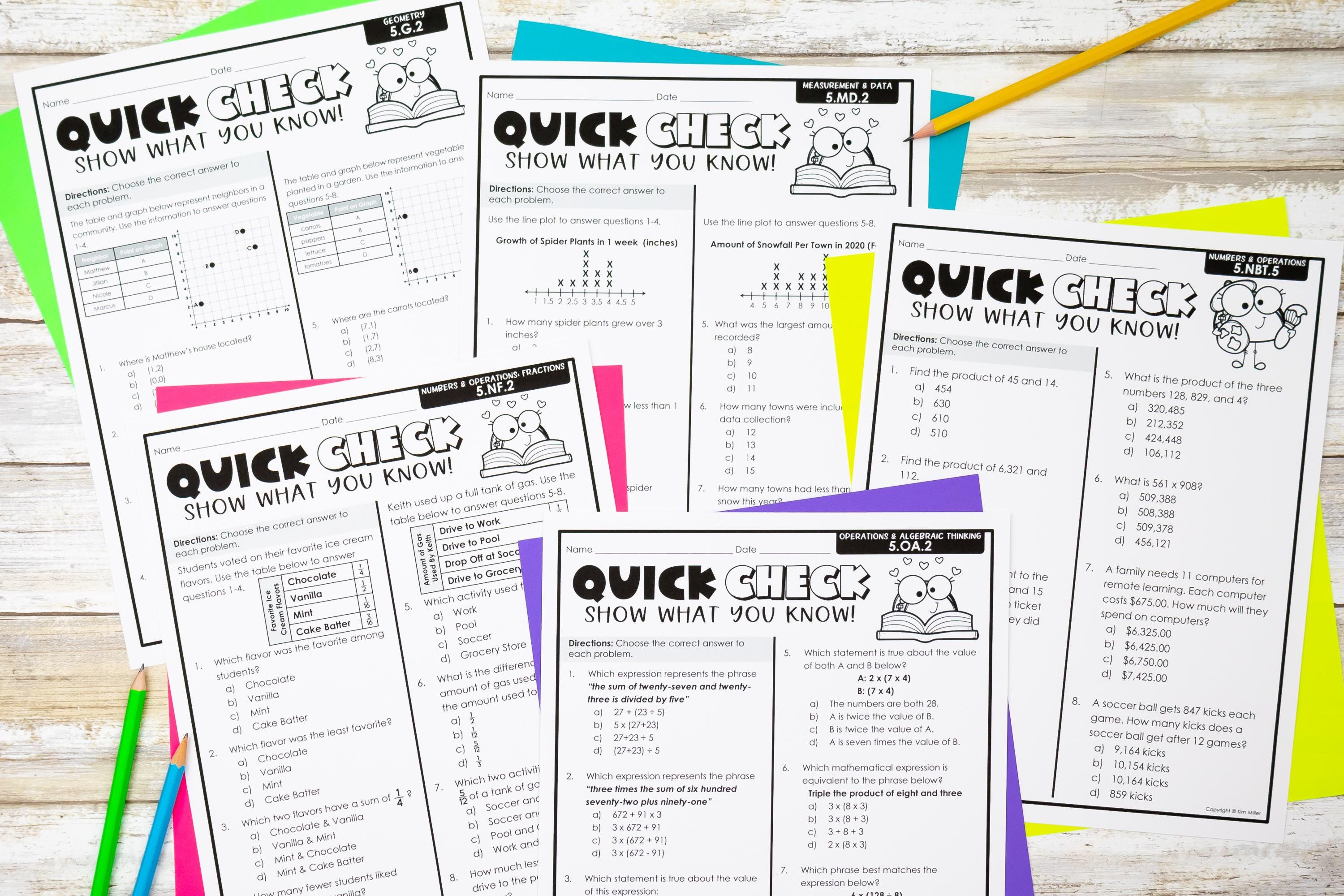 5th Grade Math Worksheet, 5th Grade Math Printable, Fifth Grade Math ...