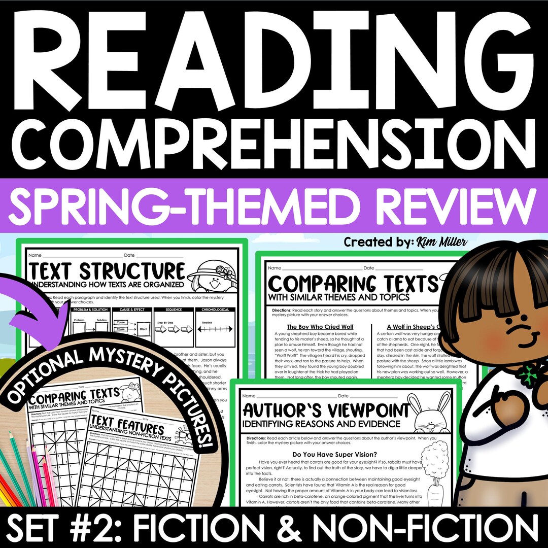 Spring Reading Comprehension Passages Worksheets Printables 4th 5th ...