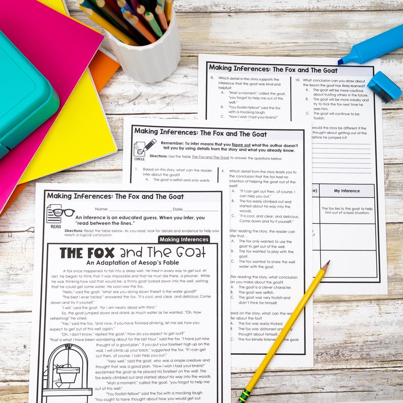 Making Inferences Drawing Conclusions Printable Worksheets, Inference ...