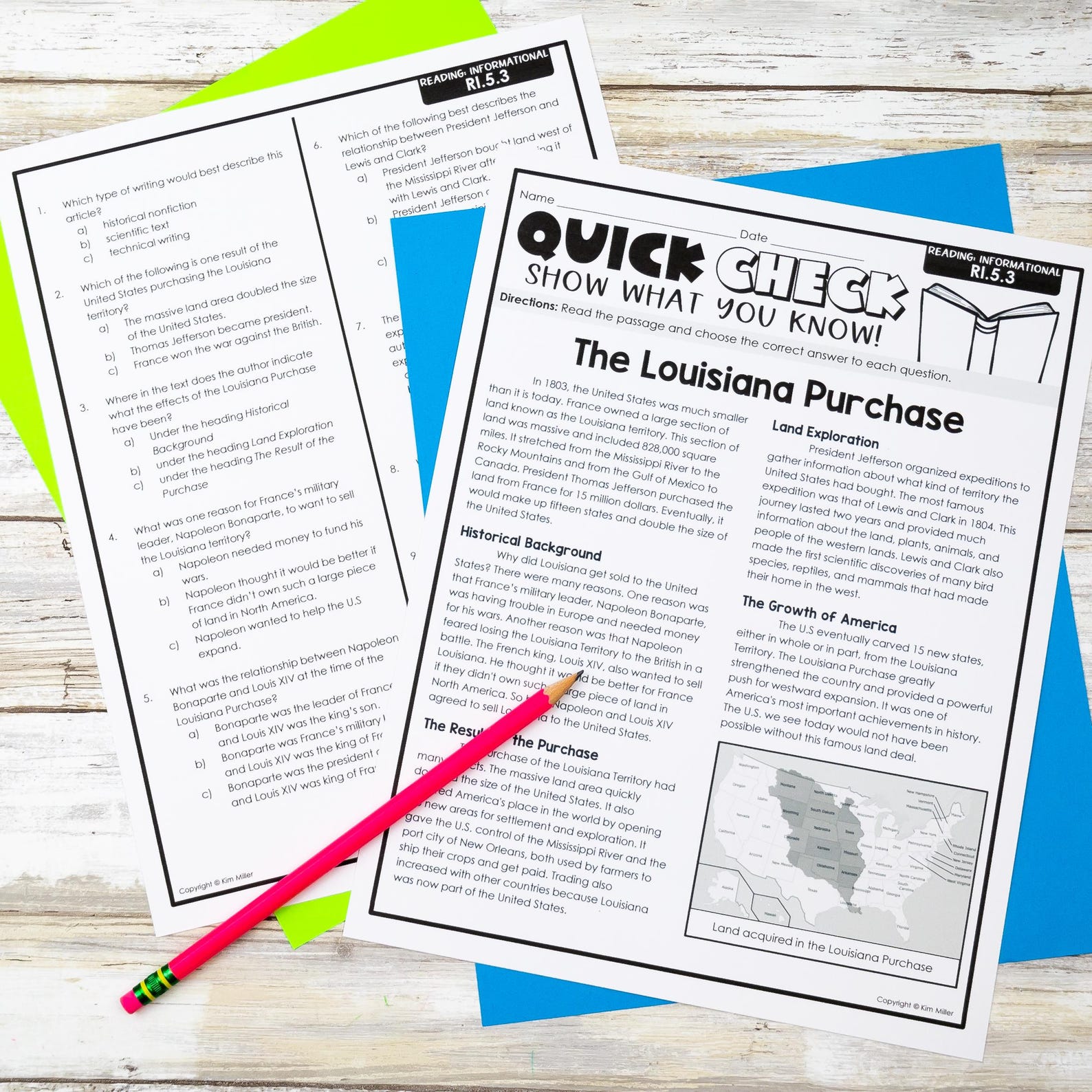 5th Grade Reading Comprehension Passages & Questions, 5th Grade Reading ...