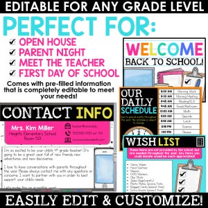 Back to School Slides Templates EDITABLE | Meet the Teacher Slideshow ...