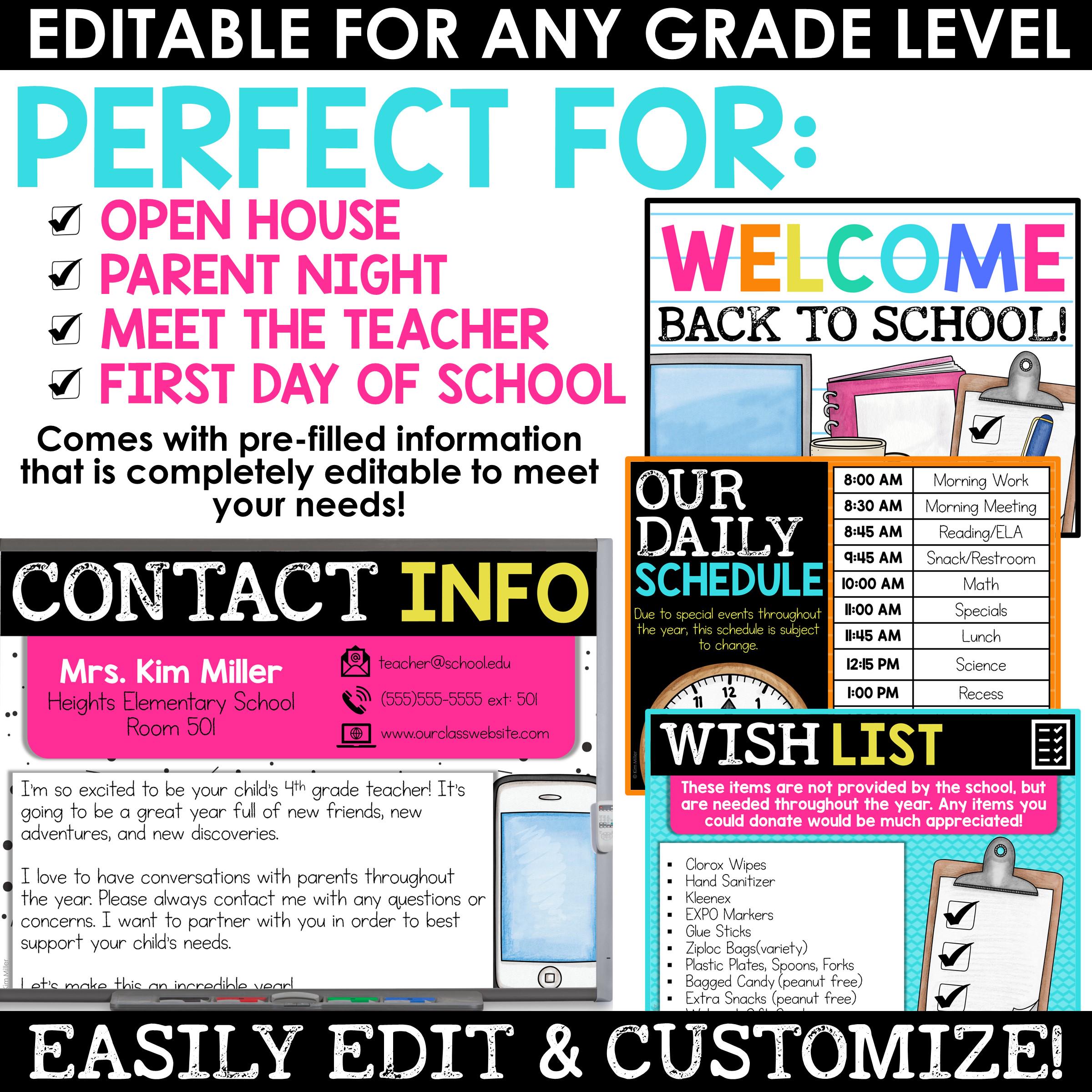 Back to School Slides Templates EDITABLE | Meet the Teacher Slideshow ...