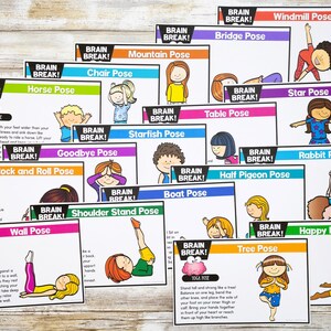 Mindfulness Activities for Kids | Kids Yoga Pose Cards | Brain Breaks ...