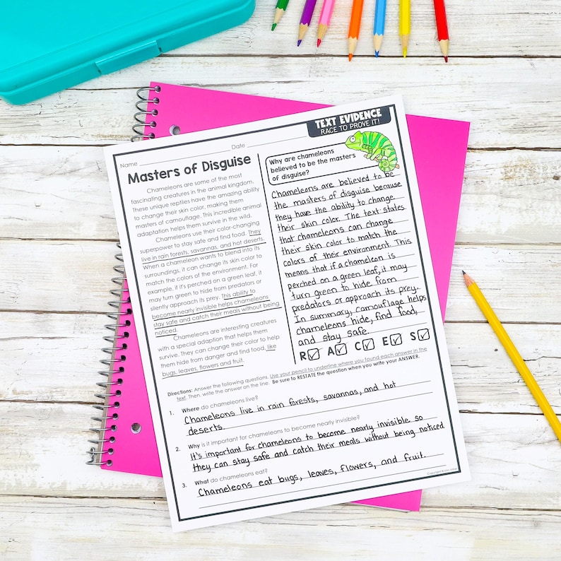 RACES Writing Strategy Posters & Anchor Chart | Text Evidence ...