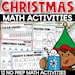Christmas Math Activities Worksheets Printables, No Prep Activities ...