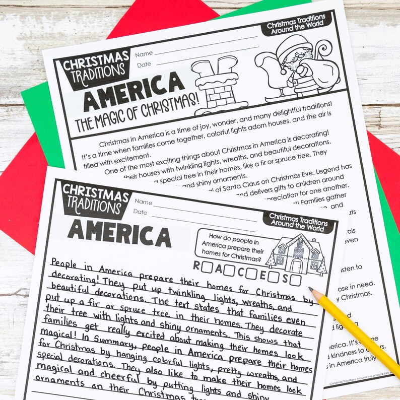 Christmas Around the World Reading Passages, 4th 5th Grade Reading ...