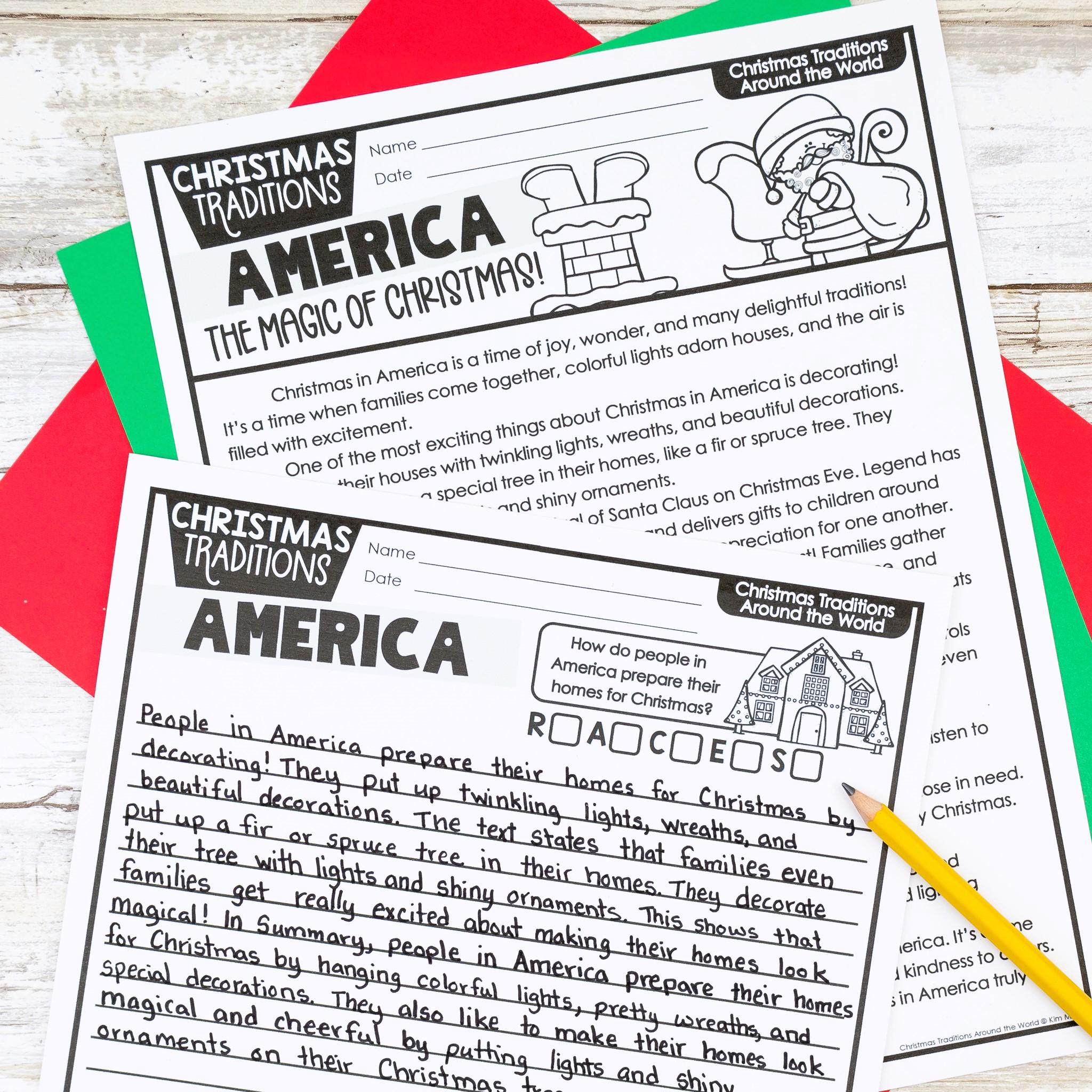 Christmas Around the World Reading Passages, 4th 5th Grade Reading ...