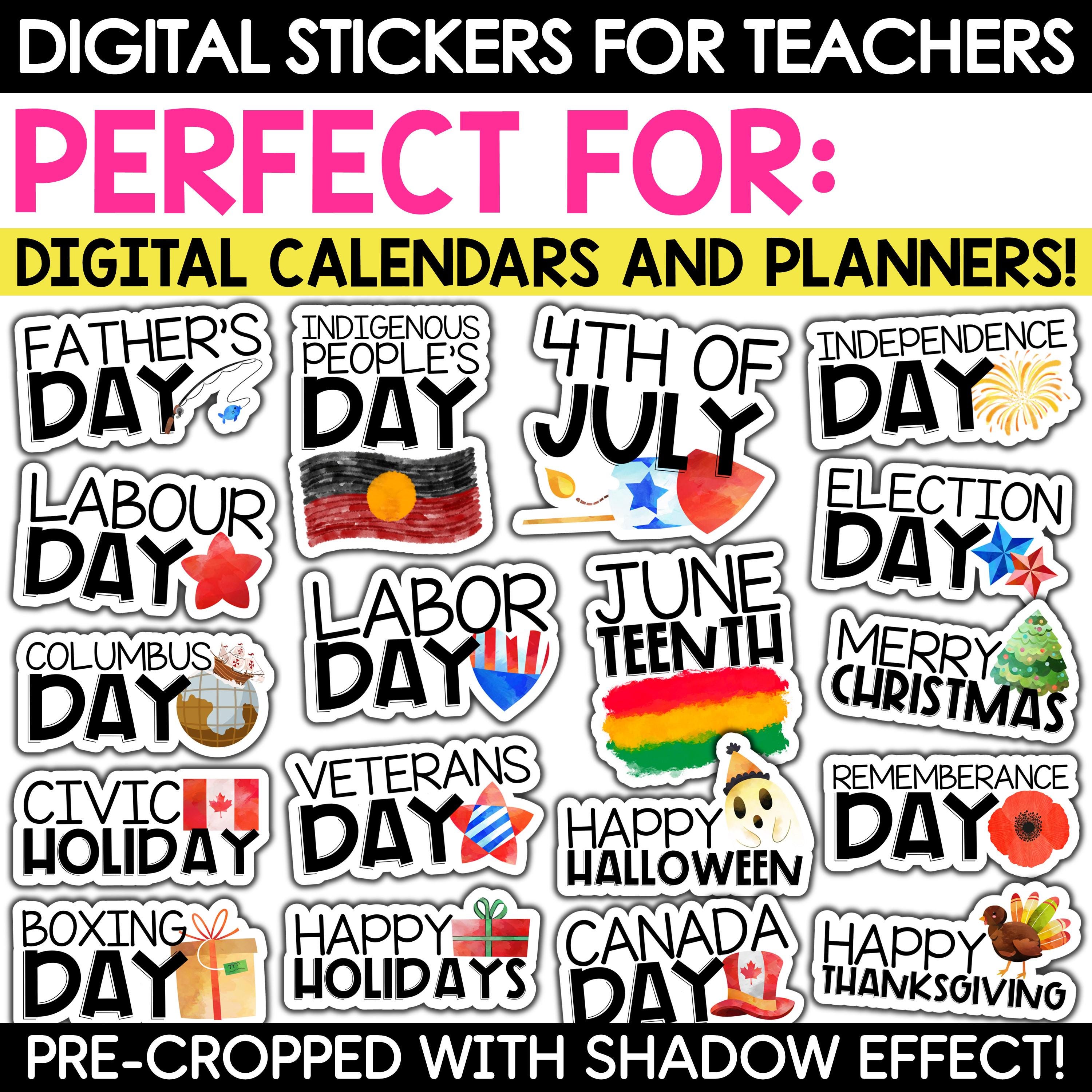Digital Stickers for Teachers | Digital Stickers for Teacher Planner ...