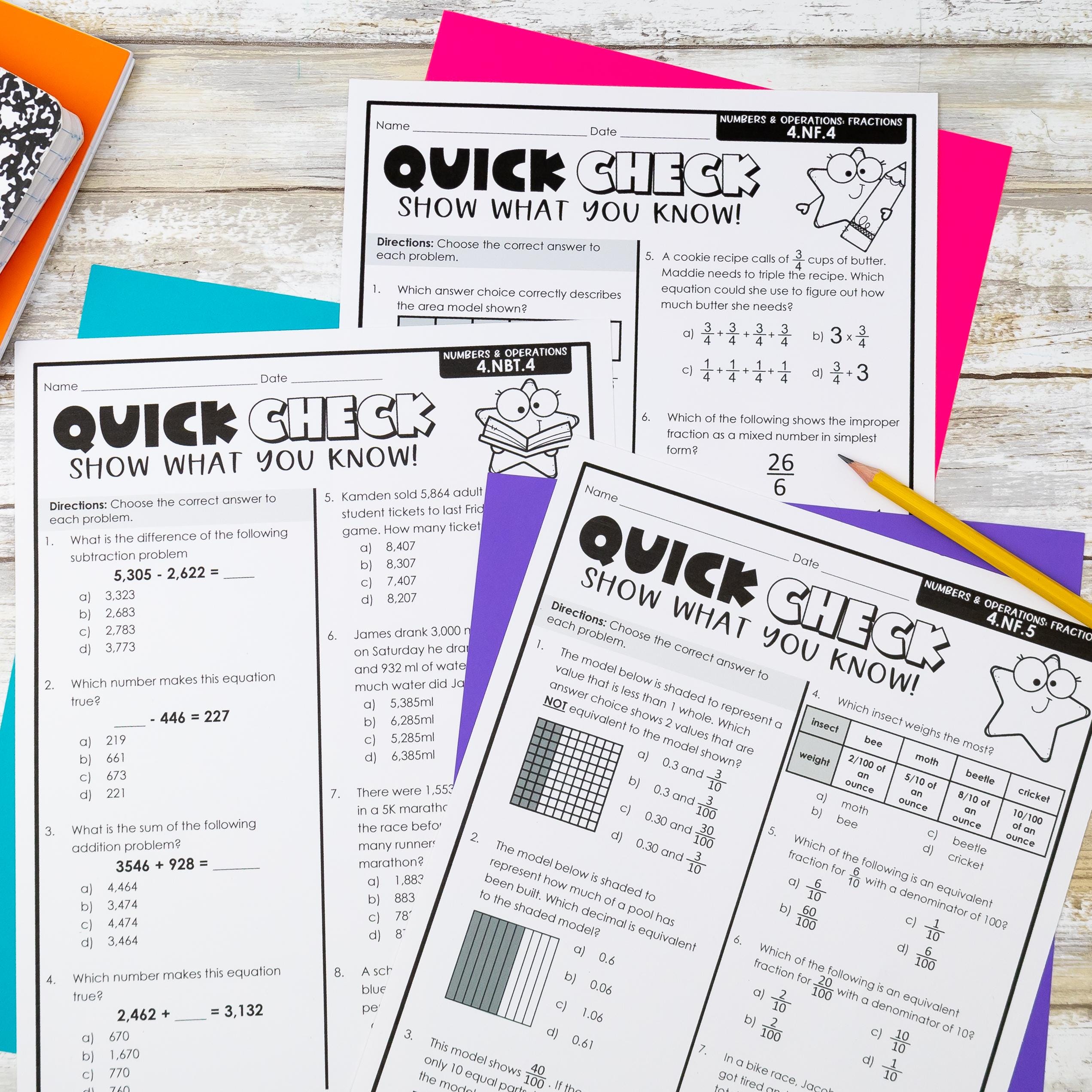 4th Grade Math Worksheet, 4th Grade Math Printable, Fourth Grade Math ...