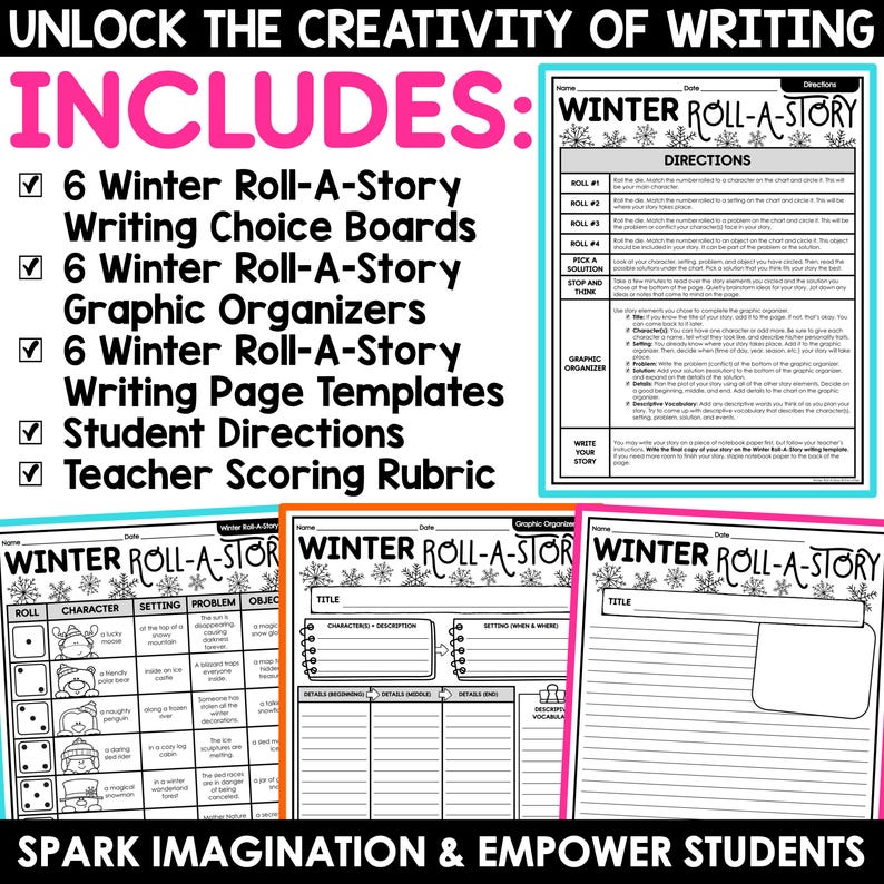 Winter Writing Prompts for Kids Creative Writing Prompts Worksheets ...