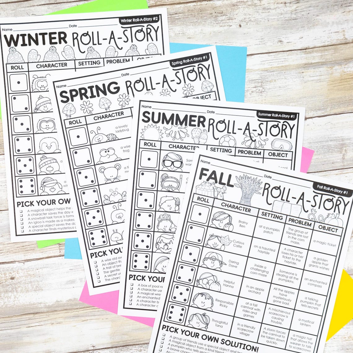 Writing Prompts for Kids Creative Writing Prompts Worksheets Roll and ...