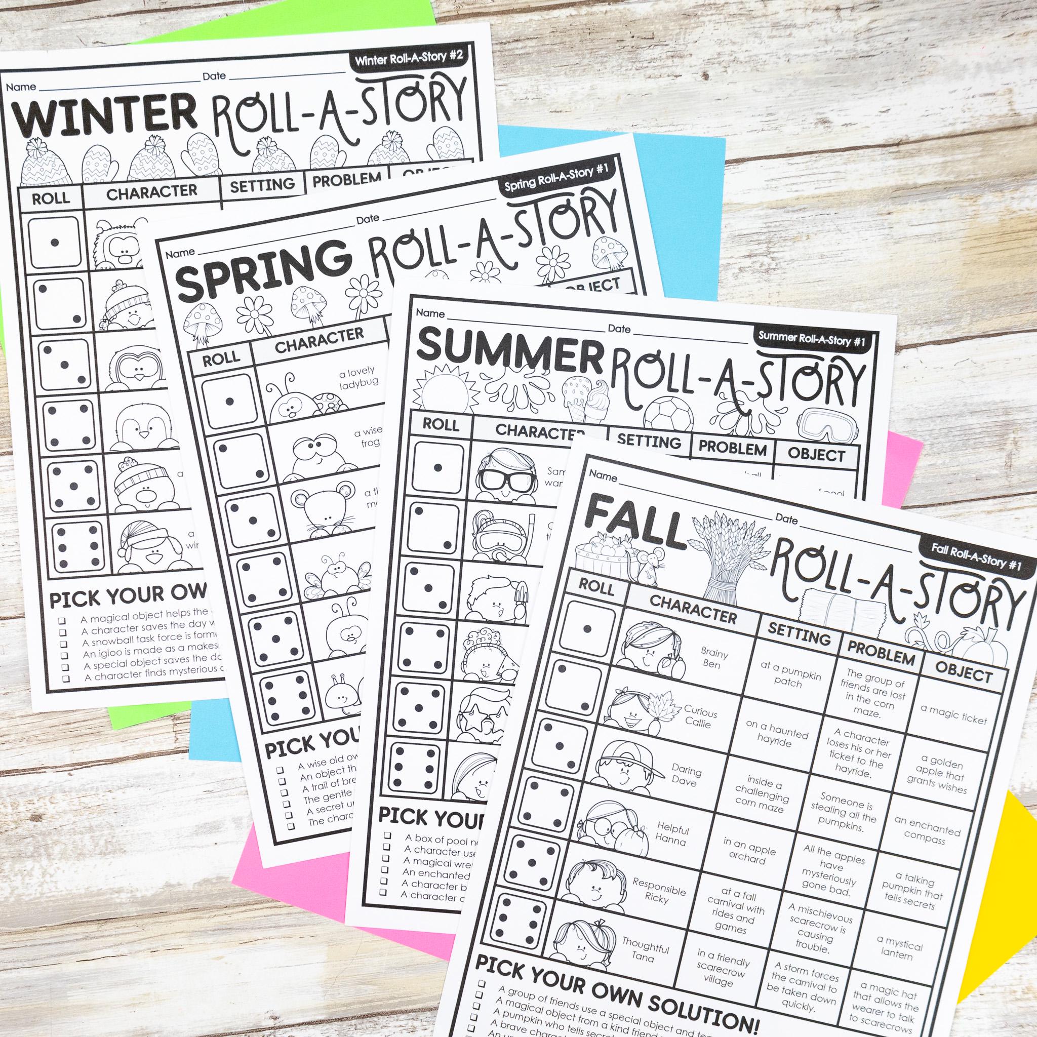 Writing Prompts for Kids Creative Writing Prompts Worksheets Roll and ...