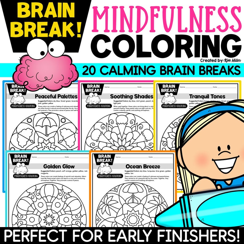Mindfulness Coloring Pages Activities for Kids Coloring Pages for Kids ...