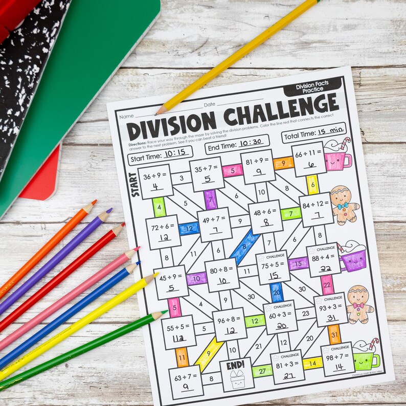 Christmas Math Worksheets for 4th & 5th Grade | No Prep Printable Math ...