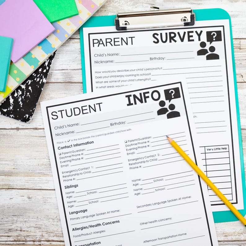 Welcome Back to School Letters and Forms Meet the Teacher Template ...