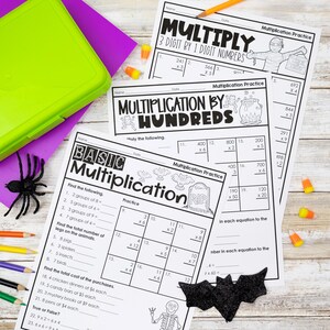 Halloween Activities Multiplication Practice Sheets Fall Math ...