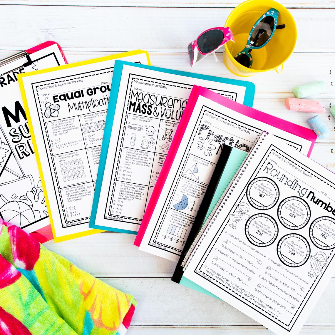 3rd Grade Math Review Summer Math Worksheet, 3rd Grade Math Printable ...
