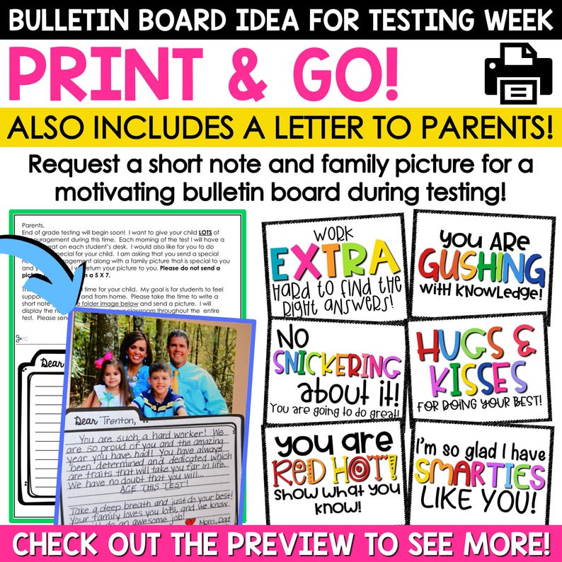 Testing Treat Tags for Teachers Motivational Candy Tags and ...