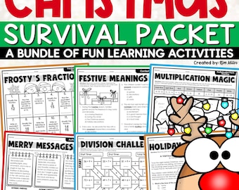 Christmas Activities Math Reading Comprehension Writing Worksheets ...