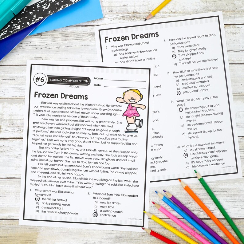 Winter Reading Comprehension Passages and Questions, Winter Reading ...