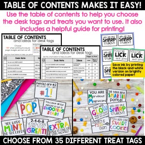 Testing Treat Tags for Teachers Motivational Candy Tags and ...