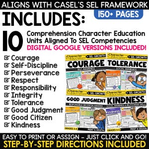 Character Education Social Emotional Learning Activities SEL Social ...