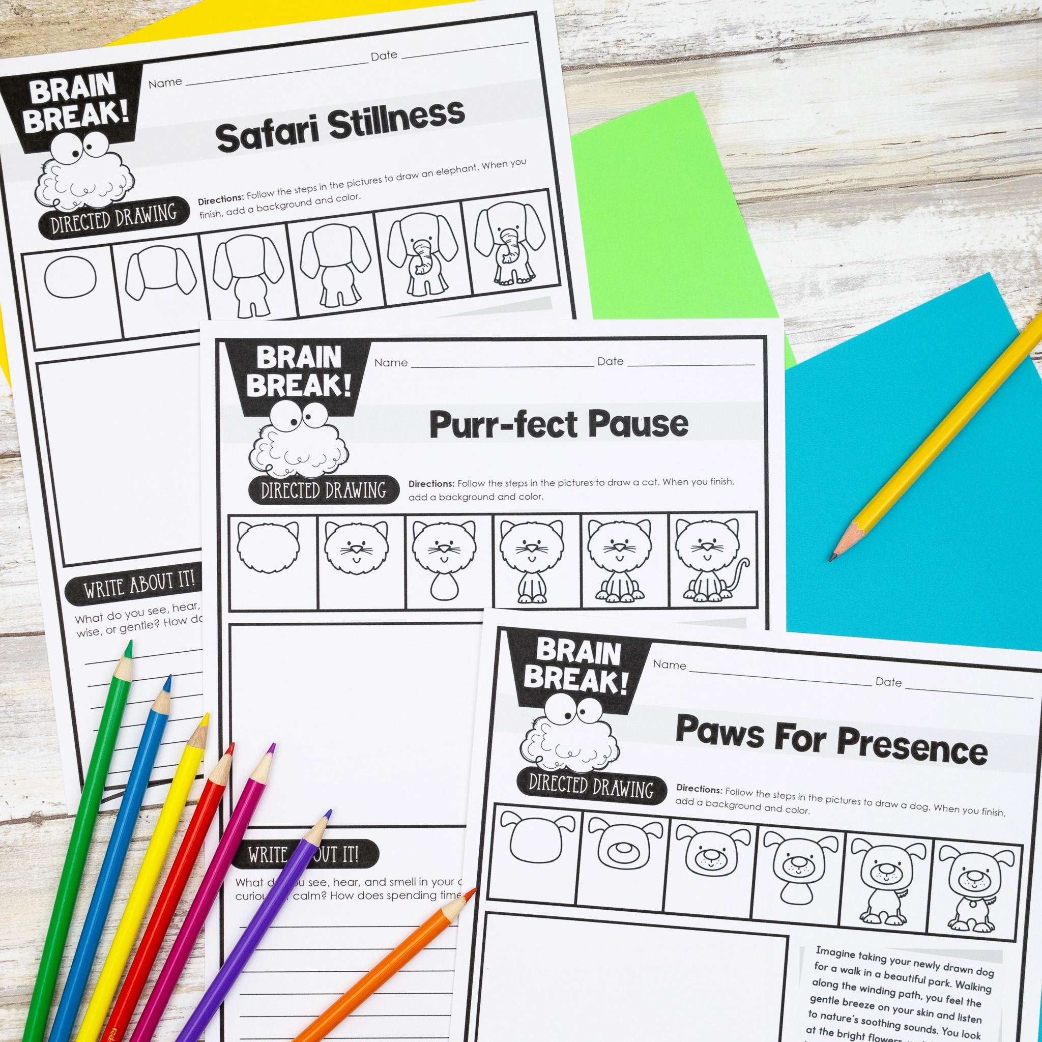 Mindfulness Activities for Kids | Directed Drawing | Brain Breaks ...