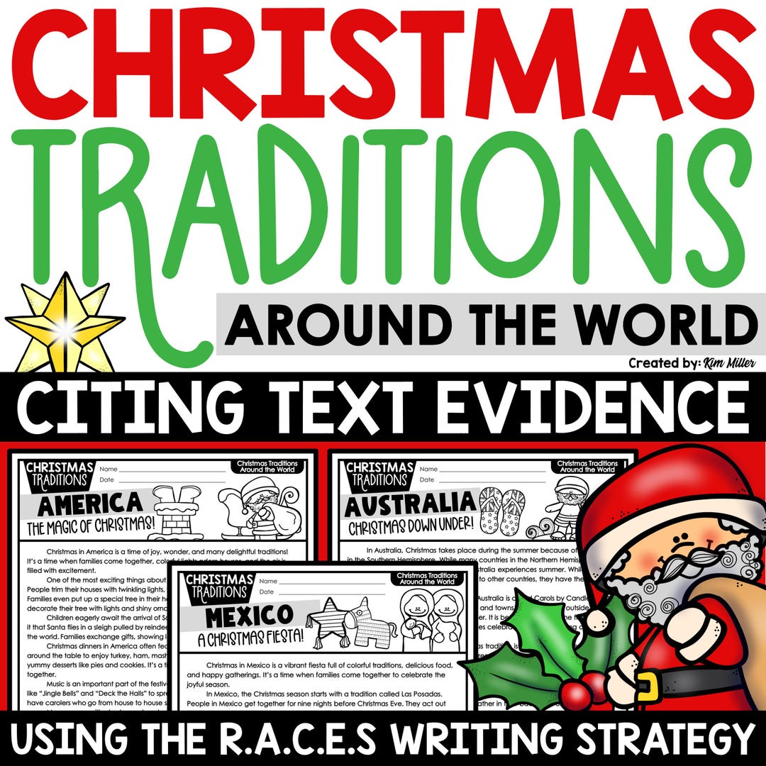 Christmas Around the World Reading Passages, 4th 5th Grade Reading ...