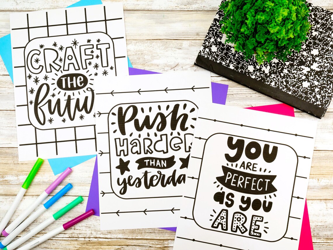 Testing Motivation Coloring Pages & Posters Test Prep Encouragement for ...
