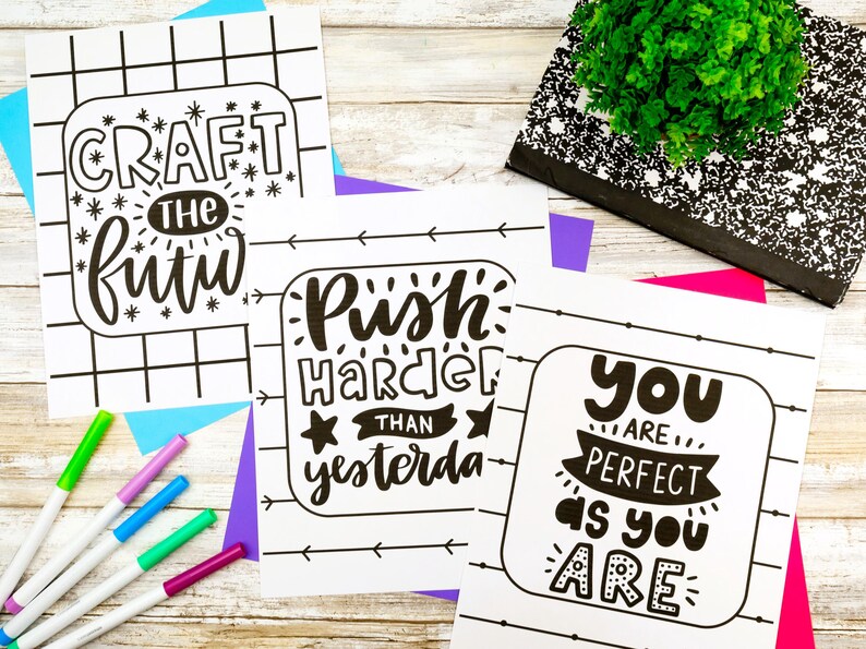 Testing Motivation Coloring Pages & Posters Test Prep Encouragement for ...