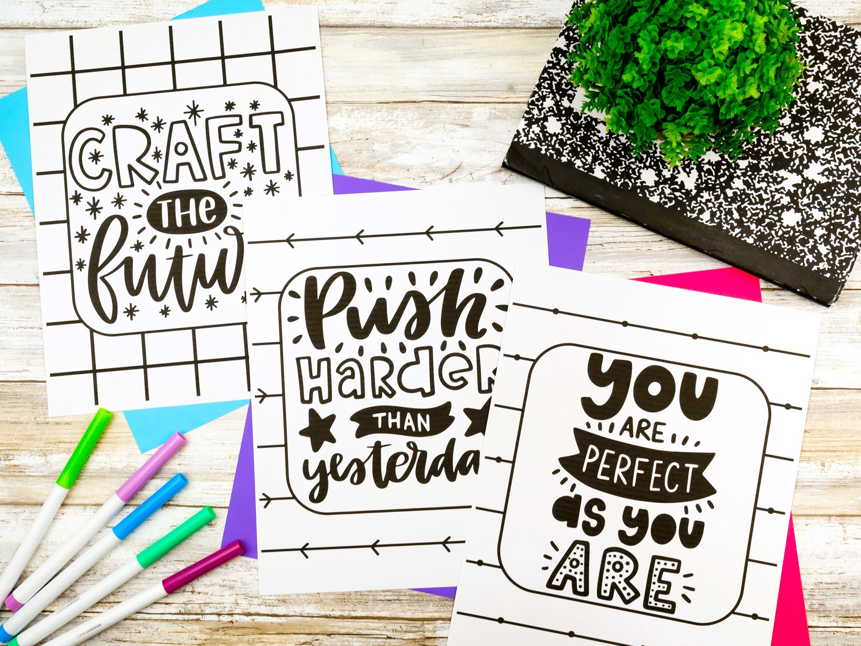 Testing Motivation Coloring Pages & Posters Test Prep Encouragement for ...