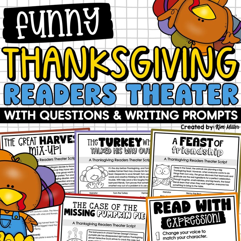 Thanksgiving Readers Theater Scripts, Thanksgiving Writing Prompts ...